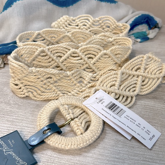 Universal Thread | Accessories | Nwt Cream Woven Womens Boho Belt By ...